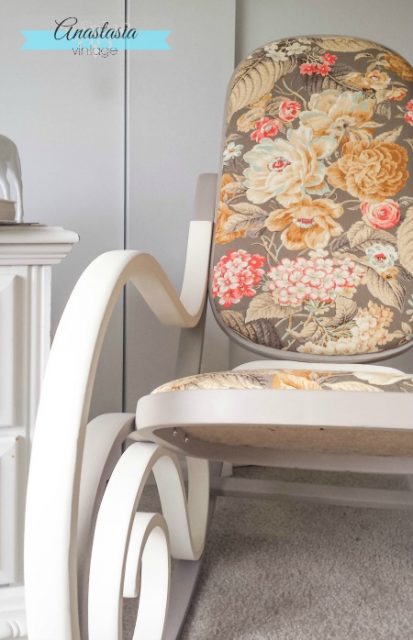 Two-Tone Bentwood Rocking Chair Makeover #fabflippincontest | Anastasia ...