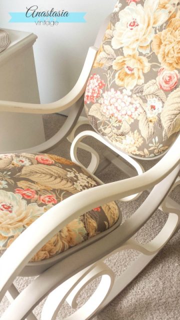 Two-Tone Bentwood Rocking Chair Makeover #fabflippincontest | Anastasia ...