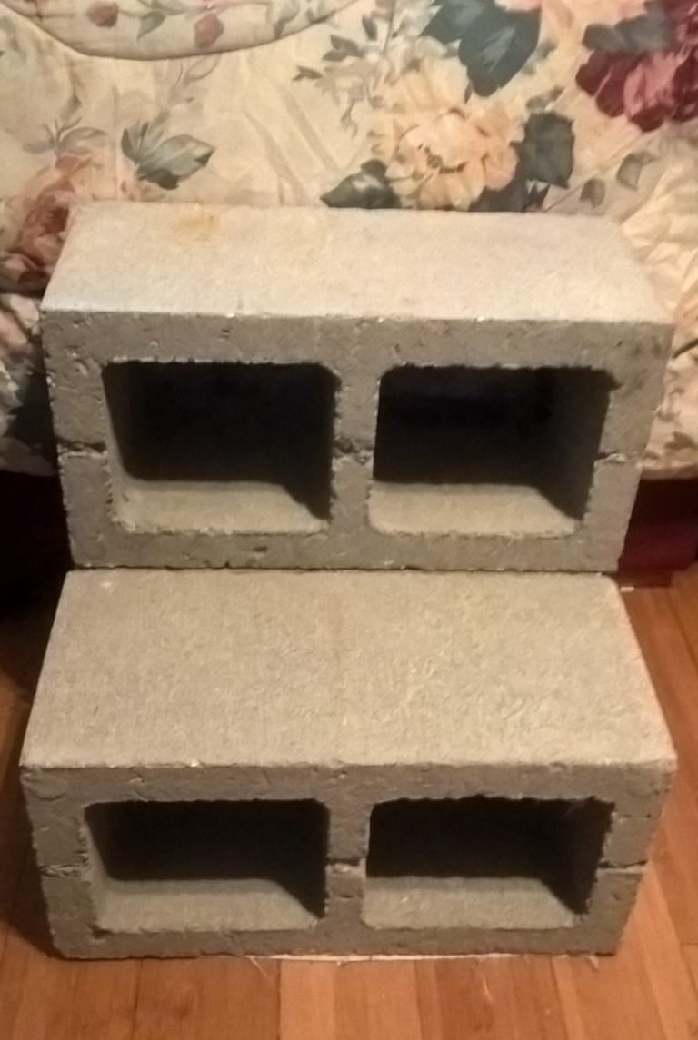 Upcycled Cinder Block Pet Stairs | Anastasia Vintage