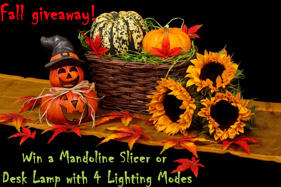Fall Giveaway - Win Mandoline Slicer or Desk Lamp! | Anastasia Vintage